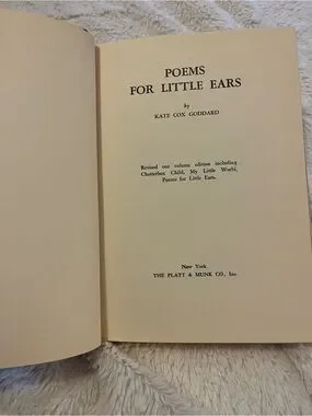 Other | Poems For Little Ears By Kate Cox Goddard | Poshmark
